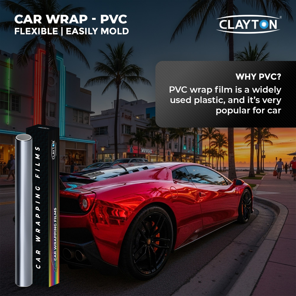 Clayton PVC Vinyl Car Wrap Film, Premium PVC Wrap, Multiple Colors ...