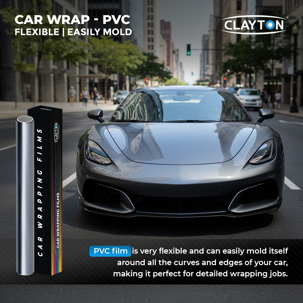 Clayton PVC Vinyl Car Wrap Film, Premium PVC Wrap, Multiple Colors ...