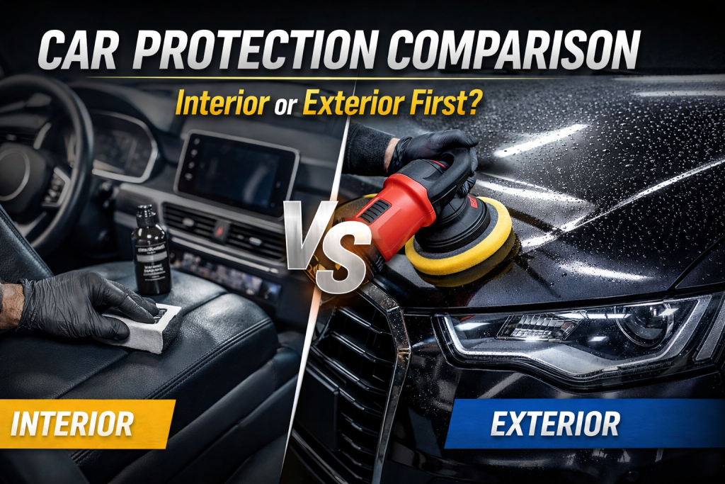 Car Protection Comparison: Interior or Exterior First?