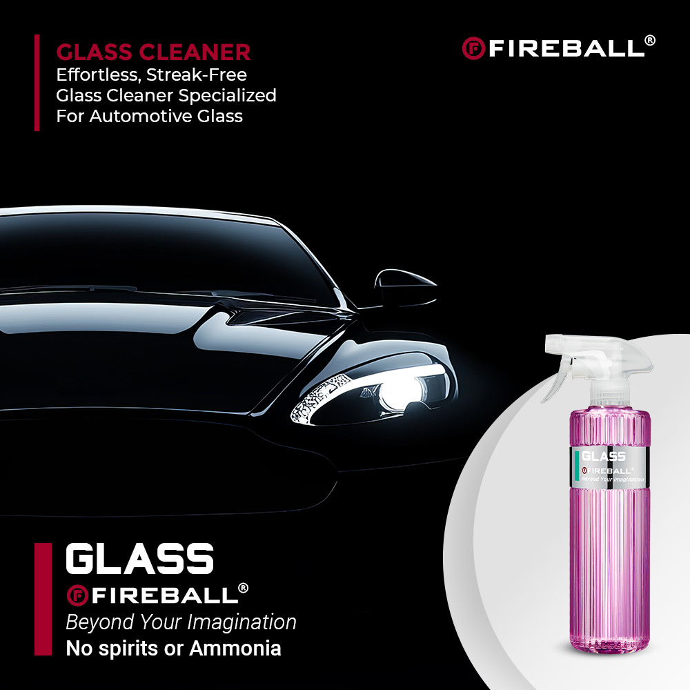 Fireball Glass Cleaner 500 ML, Streak-Free Car & Home Glass Cleaning ...