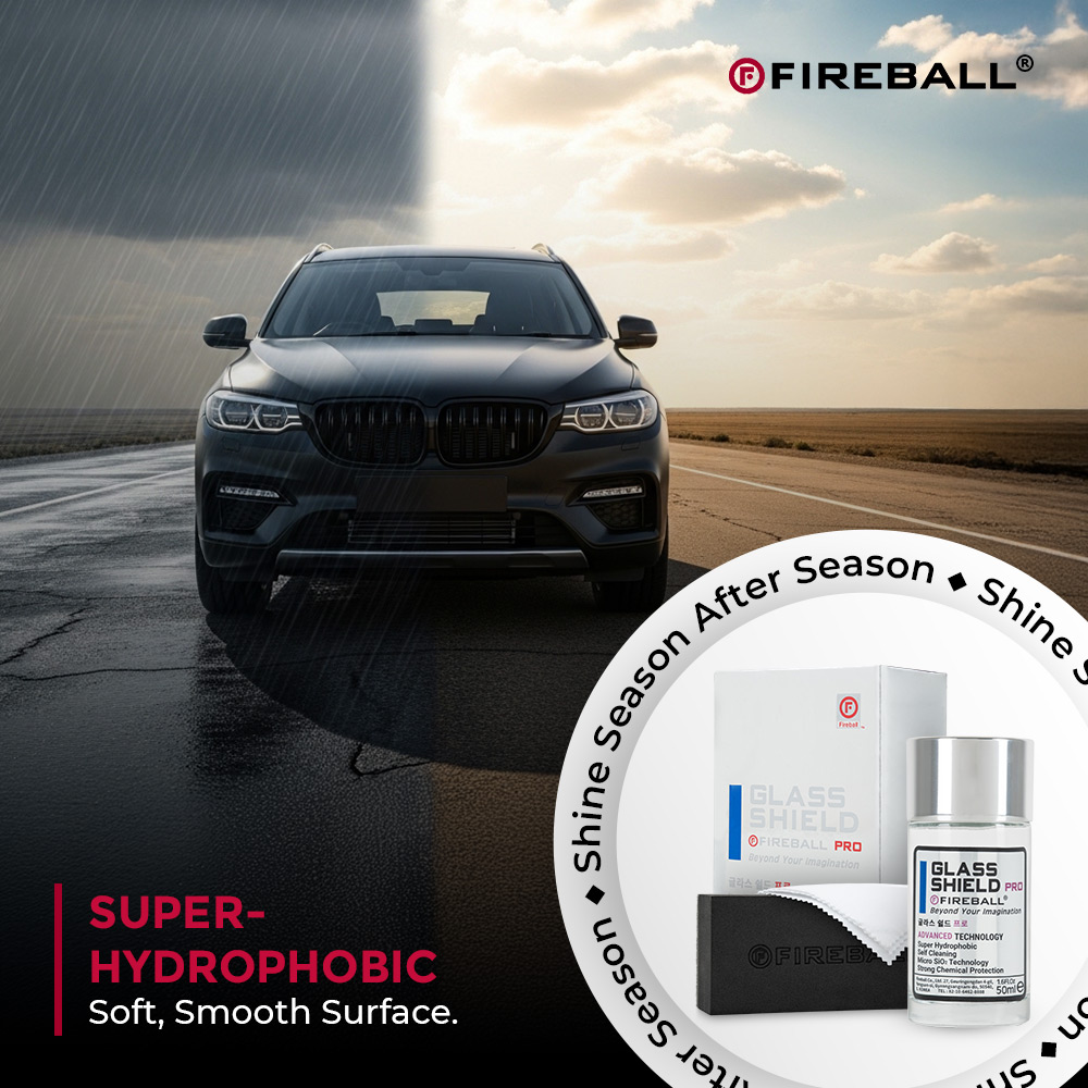 Fireball Ceramic Glass Shield Pro 50ml-Advanced Hydrophobic Glass ...