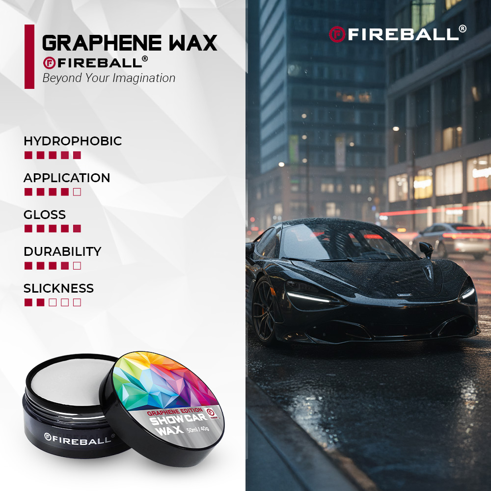 FIREBALL Graphene Wax (Show Car) 150 ml, High Gloss Shine, Smooth ...