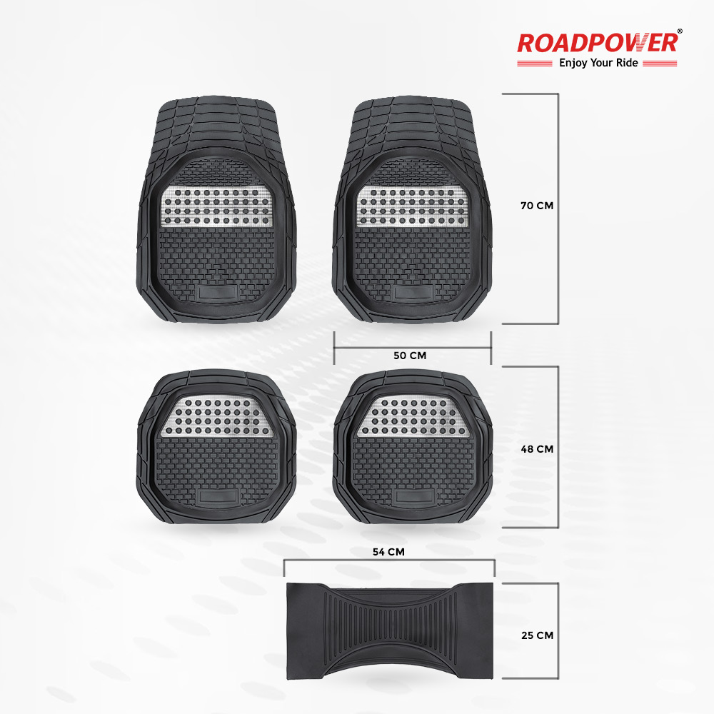 Roadpower (RP-RBR-430) Premium Universal Car Floor Mats, Heavy Duty ...