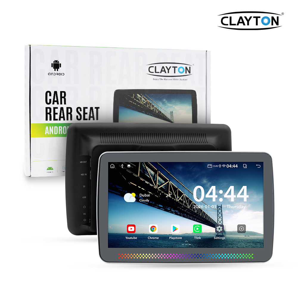 Clayton Universal Headrest Android Rear Seat Multimedia System - Caronic
