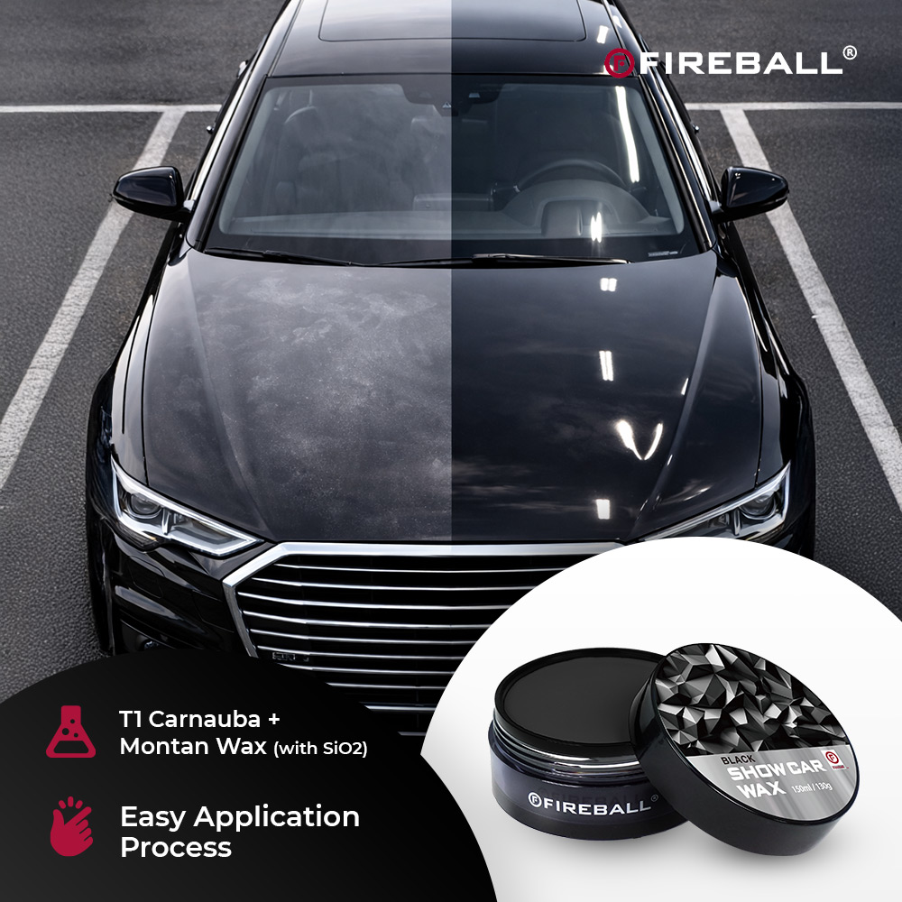 Fireball Black Wax (Show Car) 150ml, High-Gloss Paint Protection & Deep ...