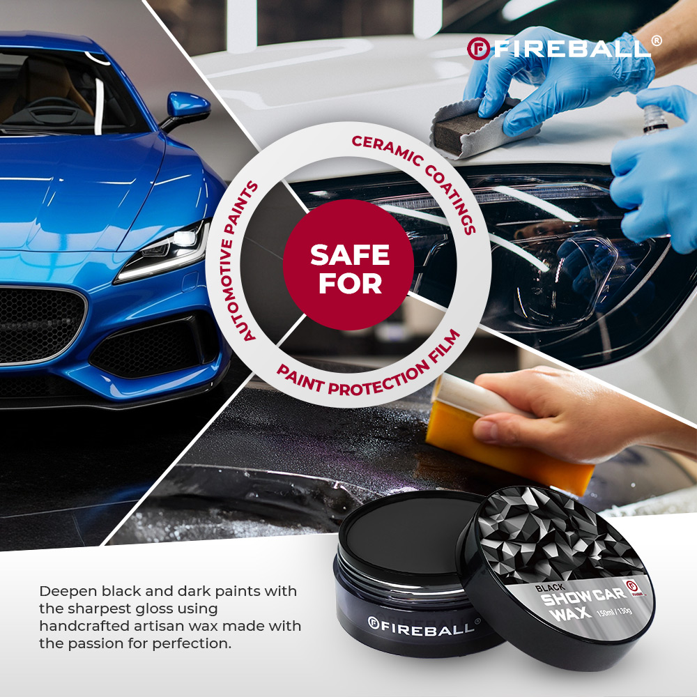 Fireball Black Wax (Show Car) 150ml, High-Gloss Paint Protection & Deep ...
