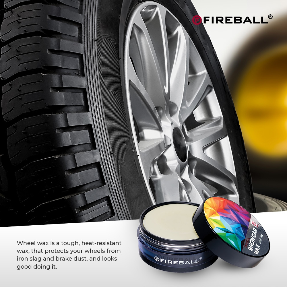 FIREBALL Wheel Wax (Show Car) 150ml, High Gloss Finish & Protective ...